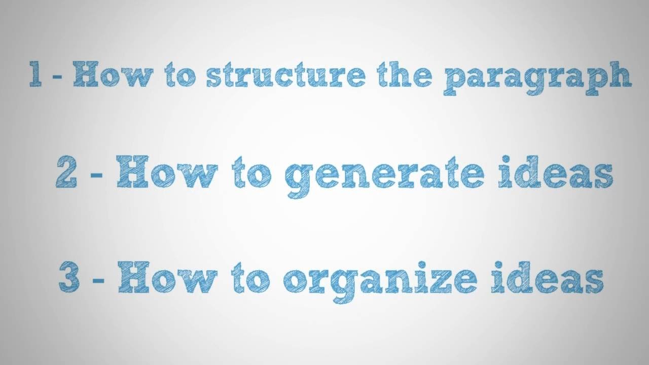 How to write a paragraph ? - YouTube