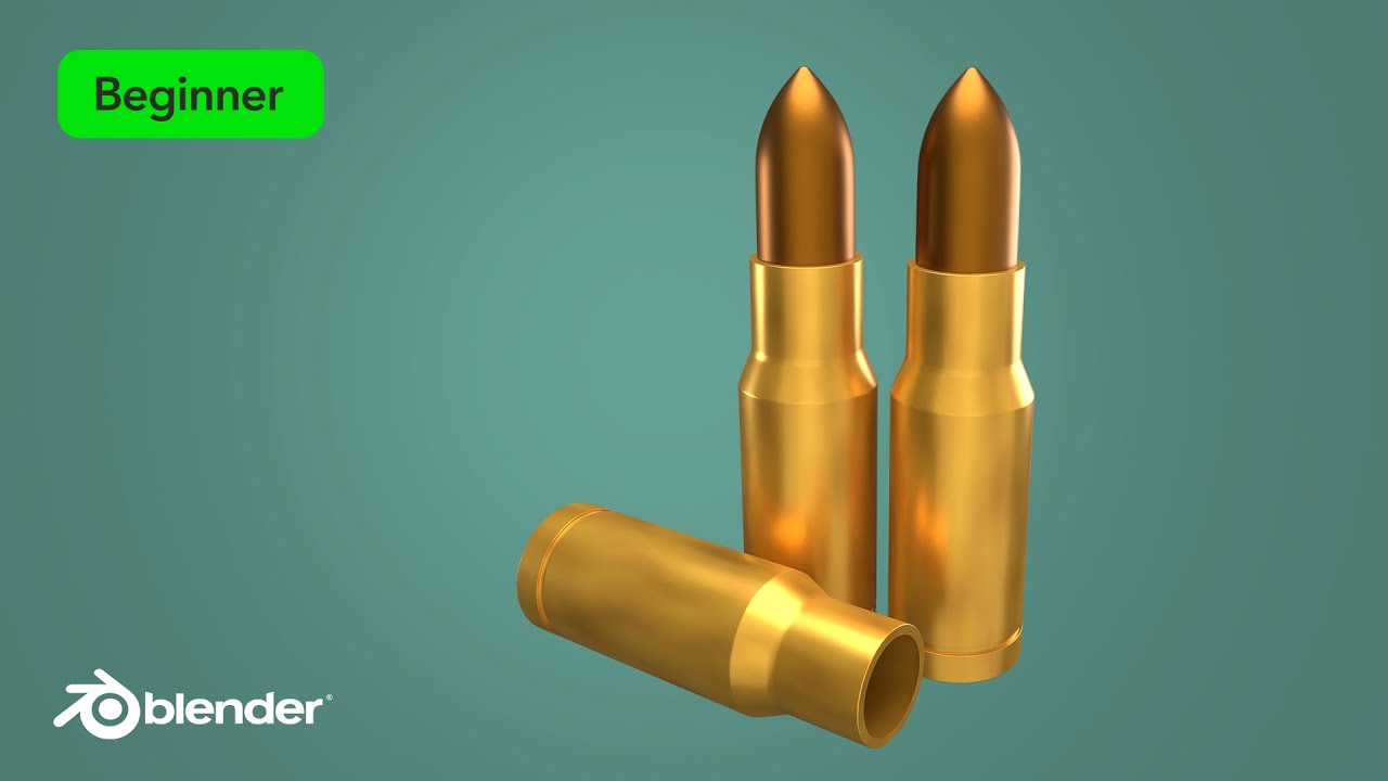 3D Ammunition Bullet in Blender - Beginner | CGNTM - YouTube