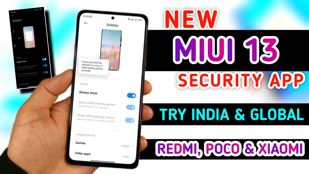 INSTALL MIUI 13 NEW SECURITY APP Finally New Sidebar Works, Better ...