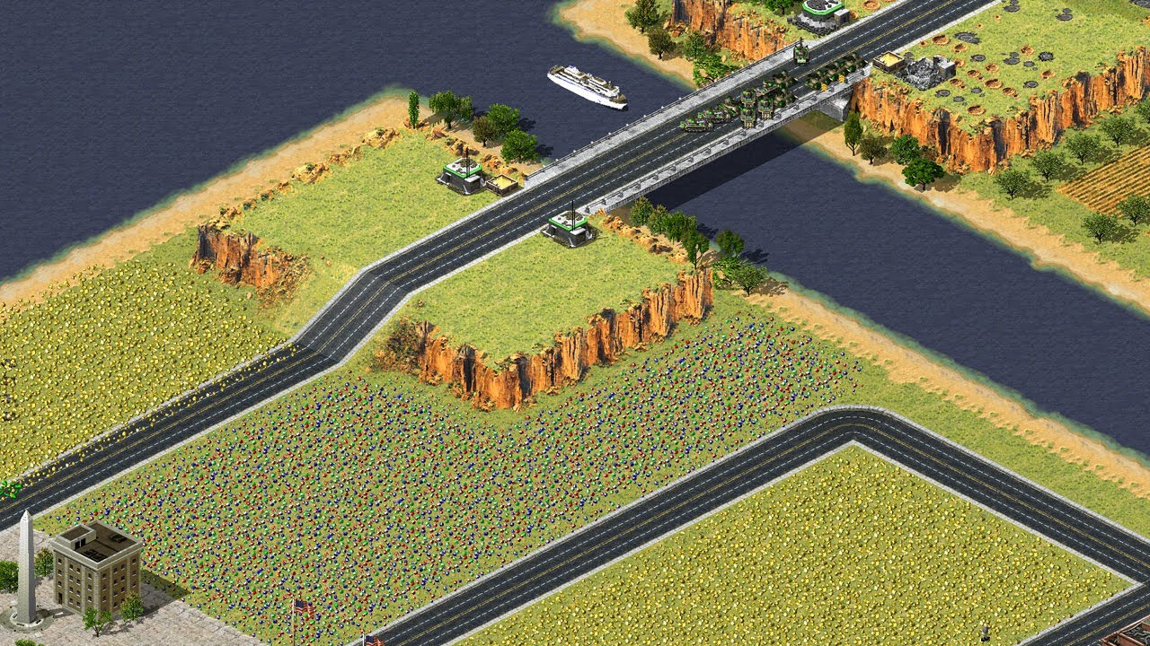 Red Alert 2 | Battle Tanks And ship | Extra hard Ai | 7 vs 1 | libya vs ...