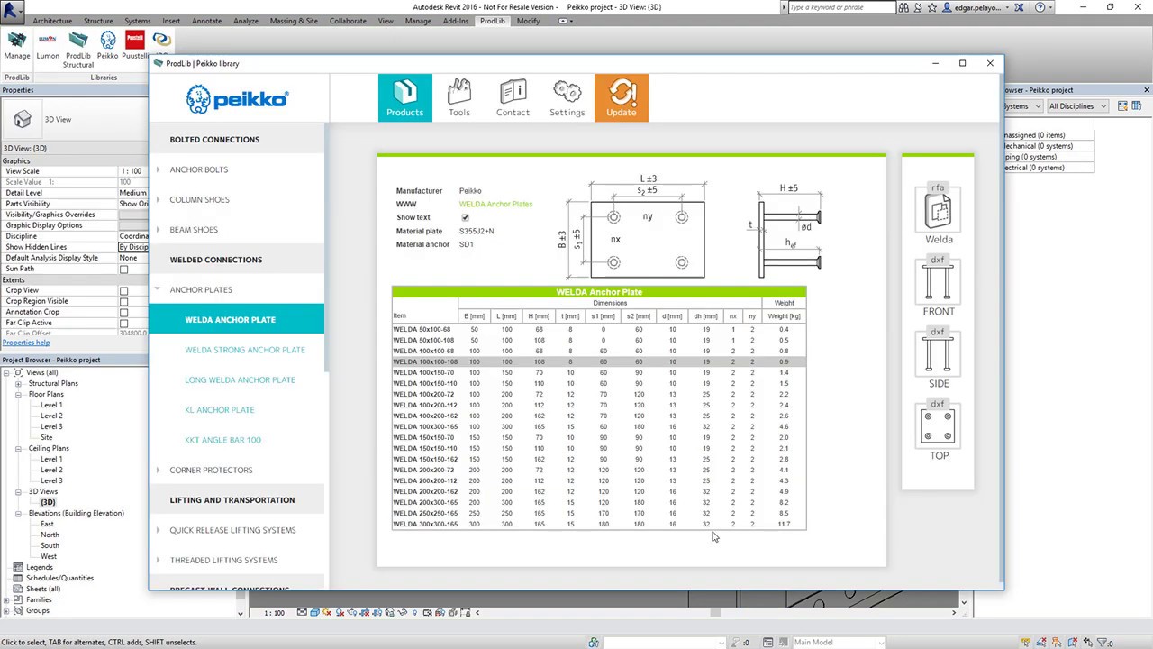 Biblioteca de productos Peikko para Revit-ProdLib - YouTube