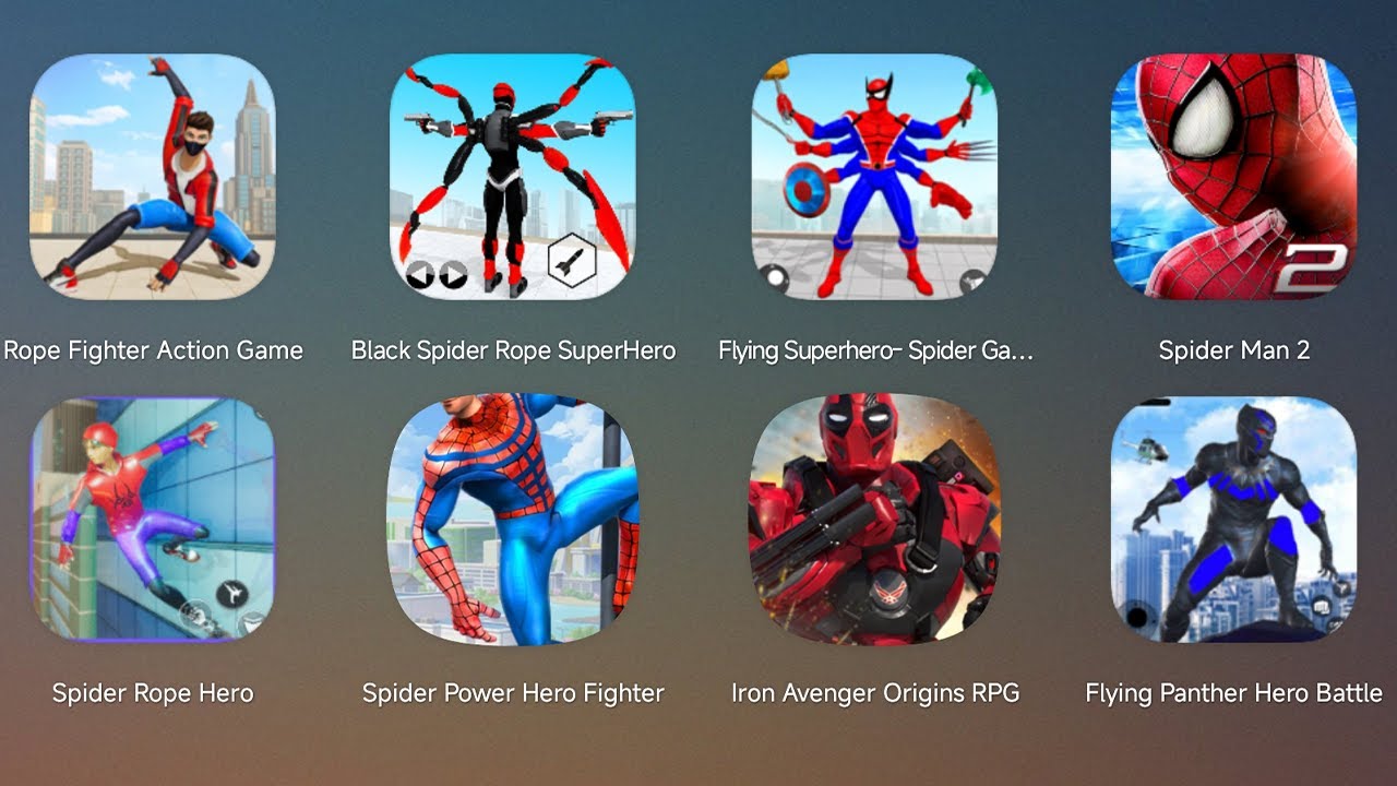 Rope Fighter Action,Black Spider Rope Superhero,The Amazing Spider-Man ...