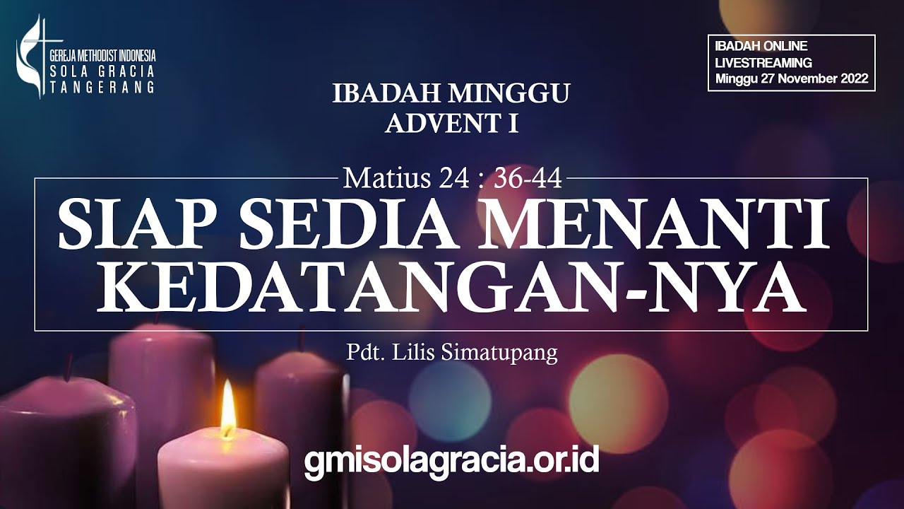 Ibadah Minggu Advent I 27 November 2022 - YouTube