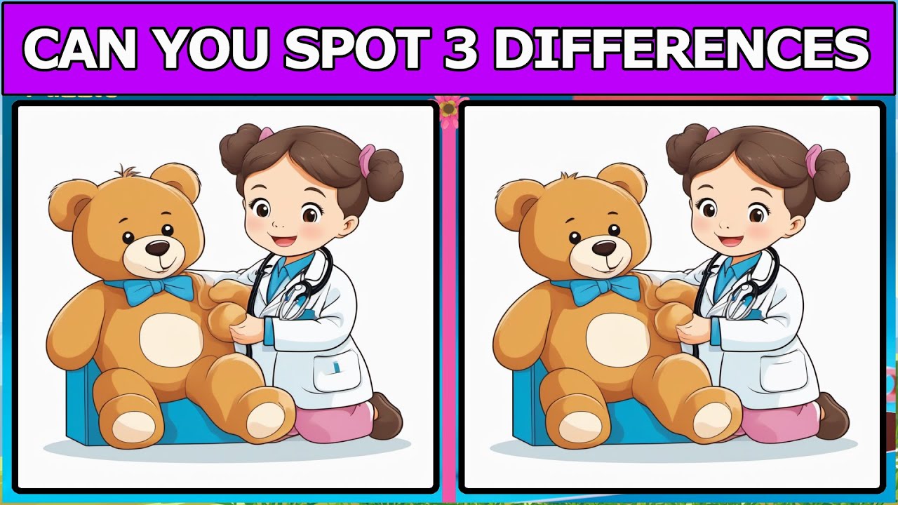 Can You Spot the Three Differences? - Challenging Visual Puzzle Game ...