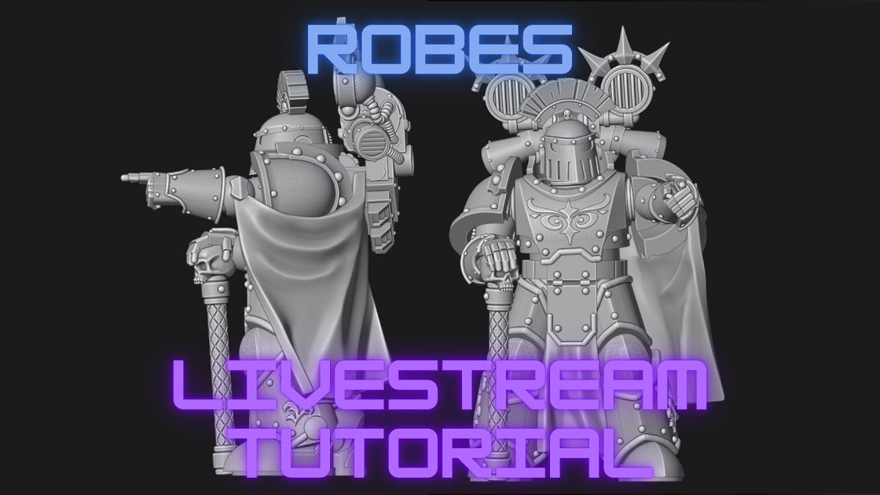 Live streamed tutorial how to model Robes/cloth in Blender - YouTube