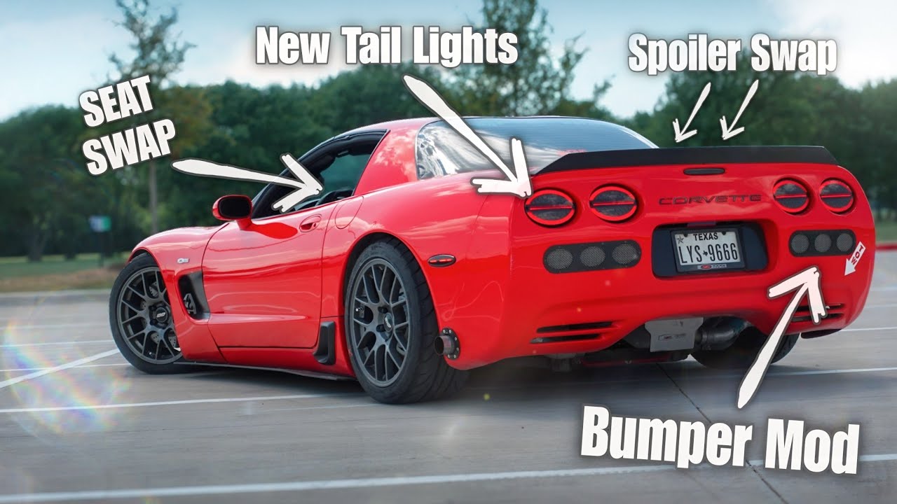 Tail Lights, Spoiler, Bumper Modification AND MORE! // C5 CORVETTE LS ...