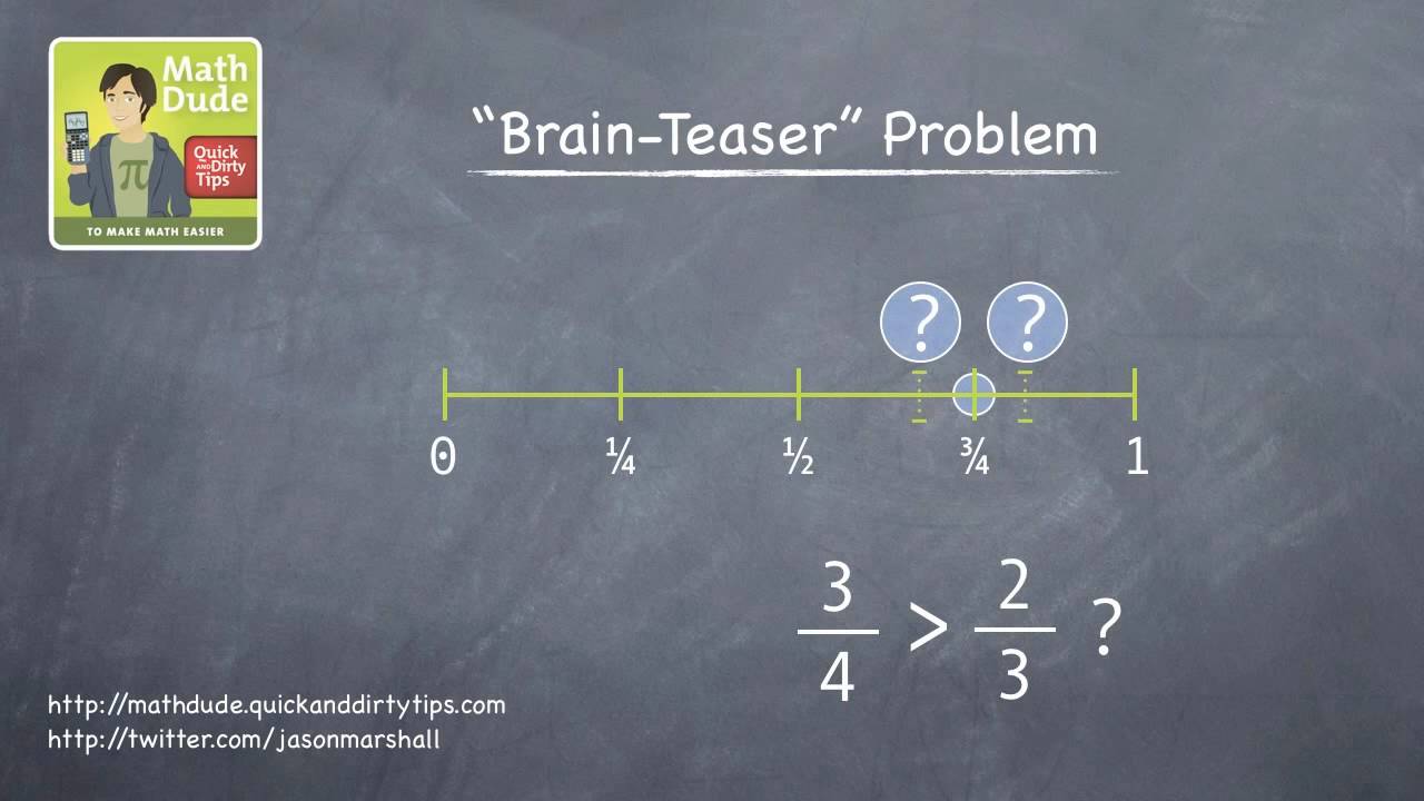 Math Dude 011 • Video Extra! • How to Compare the Size of Two Fractions ...