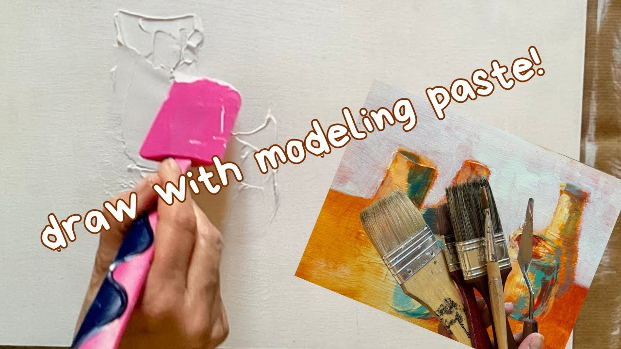it's simply easy! still life step by step with modeling paste - YouTube