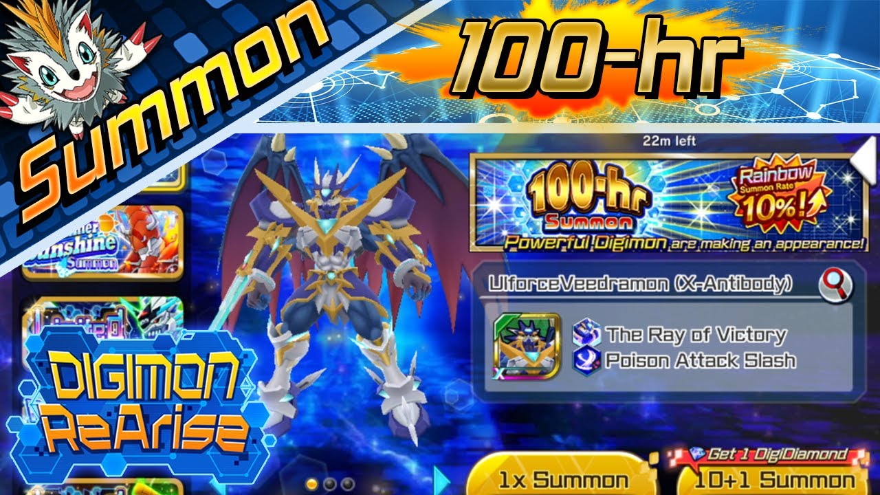 Digimon ReArise - Summon | 100-hr Summon | Accel Play! - YouTube