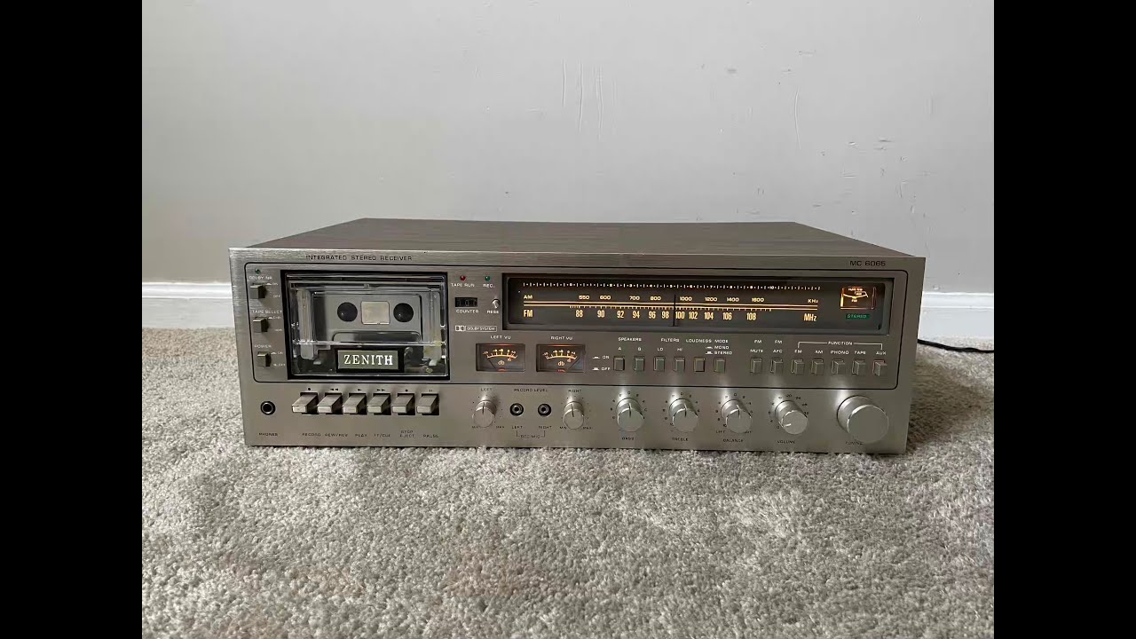 Zenith MC 6065 Home Stereo Audio AM FM Receiver with Single Cassette ...