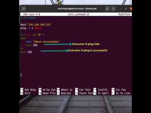 Shell scripting - Using the exit command in your script - YouTube