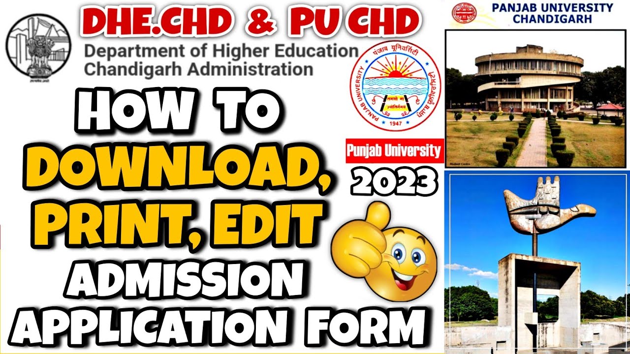 Dhe Chd 2023 admission How to download, print & edit admission ...