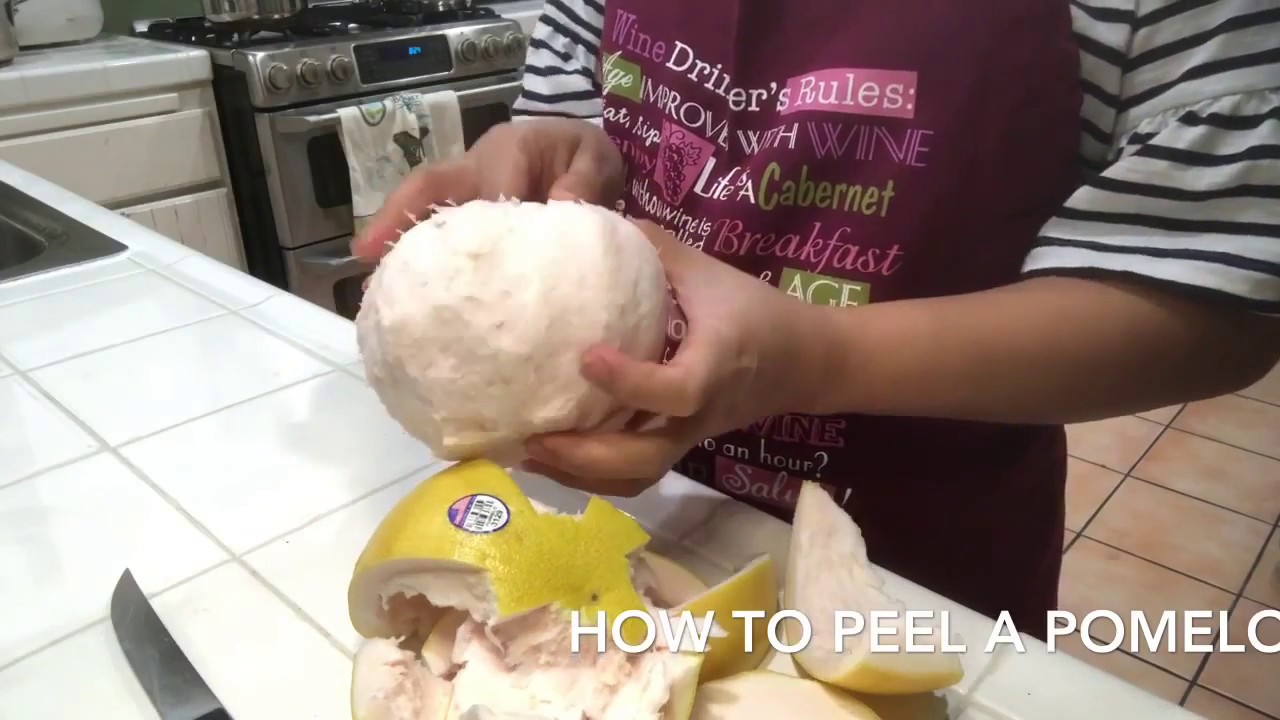 How to peel a pomelo - YouTube