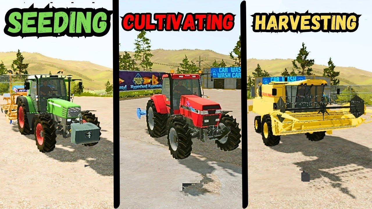 How to do 3 work at one time.Farming Simulator 20. - YouTube