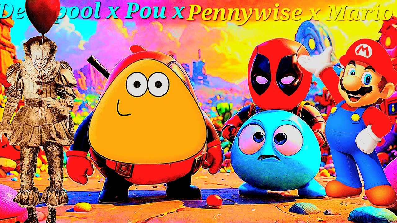 Pou x Deadpool x Pennywise x Super Mario Music Gameplay - YouTube