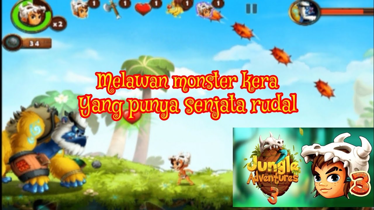JUNGLE ADVENTURE 3II MELAWAN MONSTER KERA BERKEKUATAN RUDAL II GAME ...