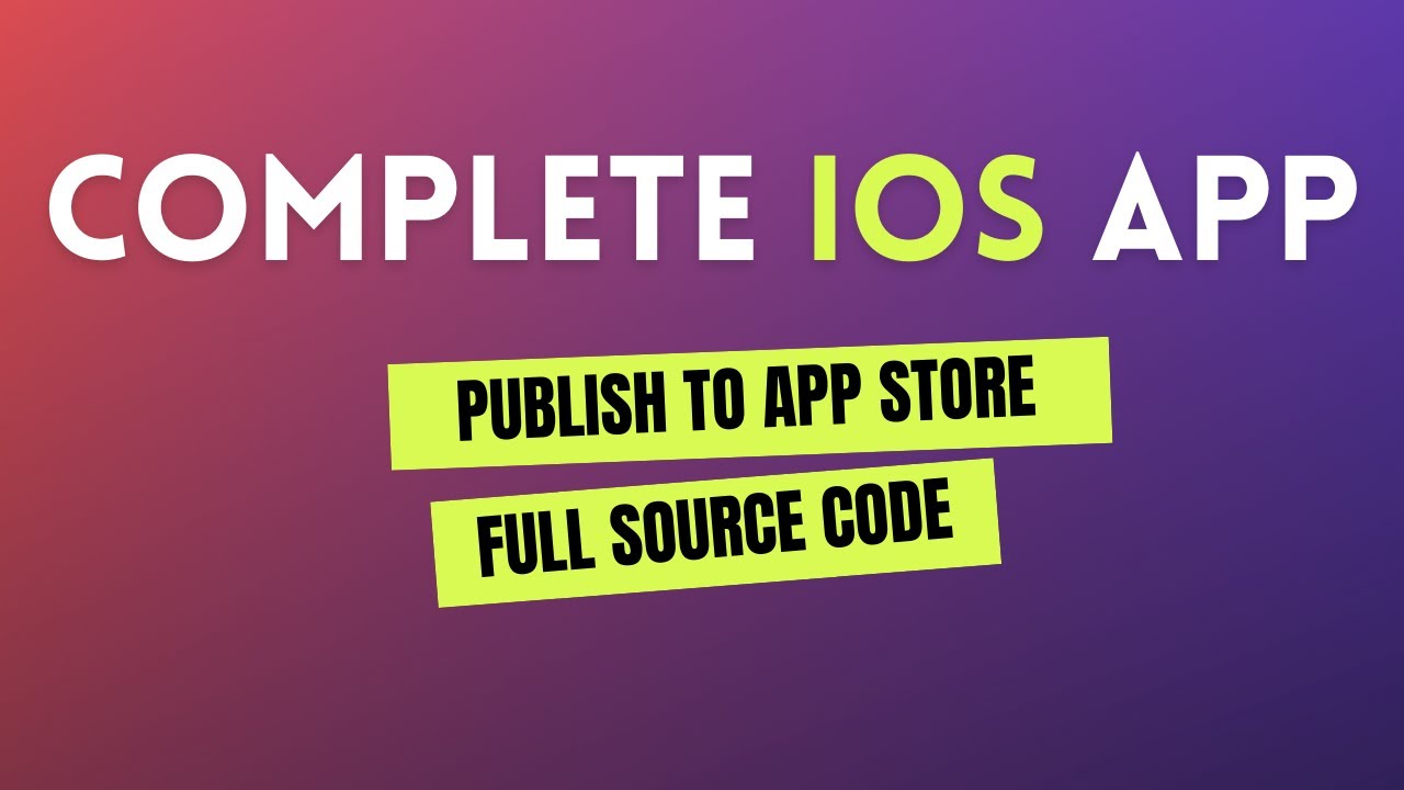 🔴 Developing a complete ios app from scratch & publishing to ios store ...