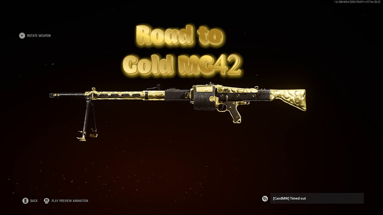 Call of Duty:Vanguard || Unlocking Golden MG42 - YouTube
