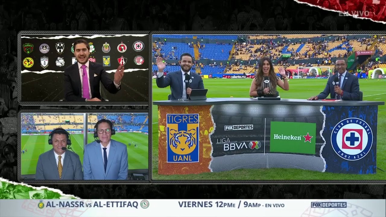 🤩😎 TIGRES vs. CRUZ AZUL con panel de lujo de FOX Deportes | Liga MX ...