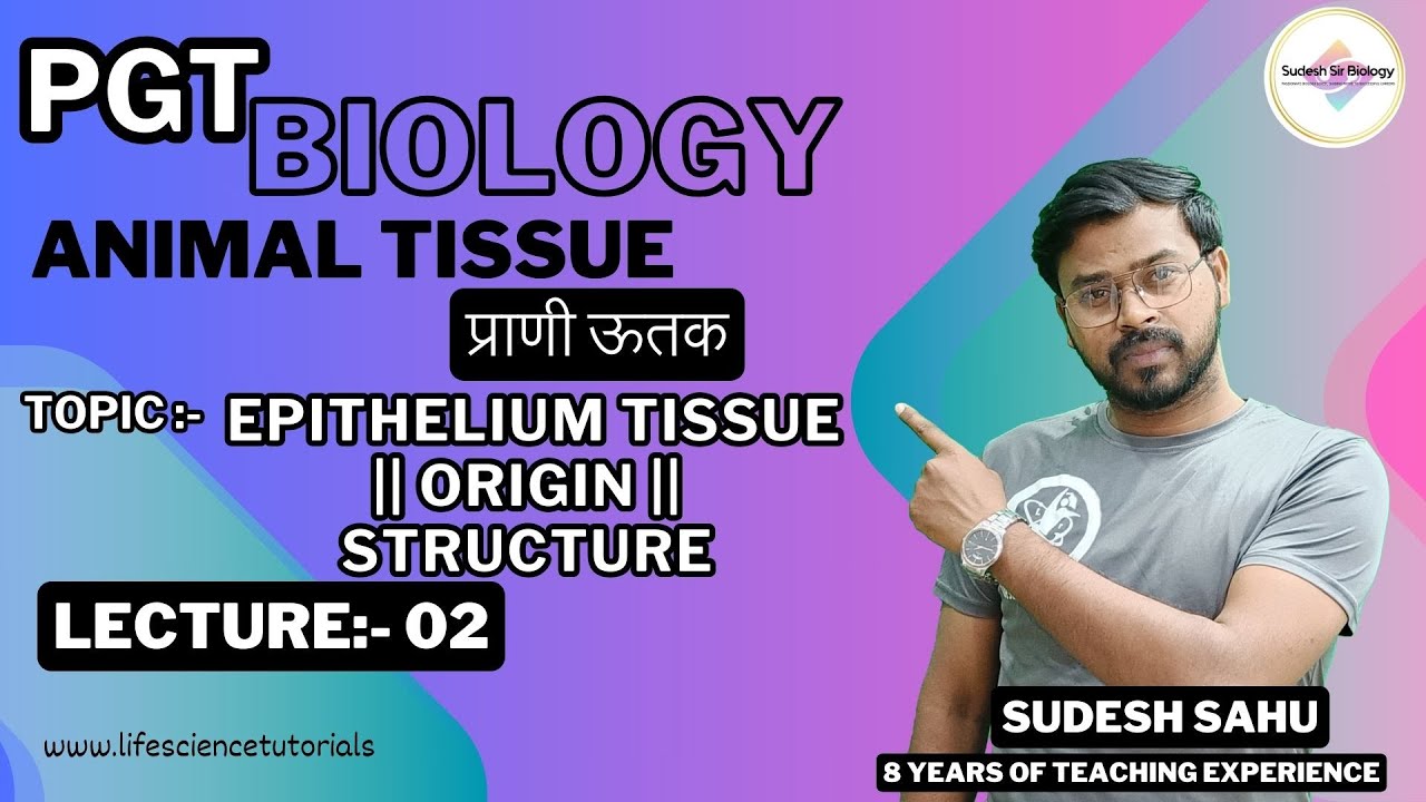Animal Tissue L-02 || Epithelium Tissue || Origin || Structure || PGT ...