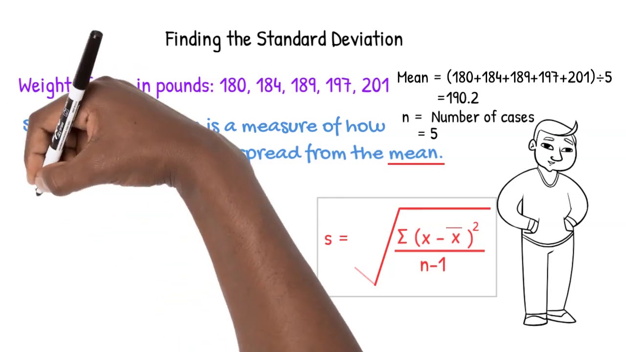 Finding the Standard Deviation - YouTube