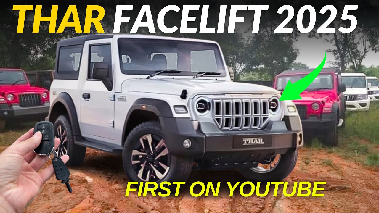 Finally 3 Door Thar Facelift leaked, thar 3 door, thar facelift 2025 ...