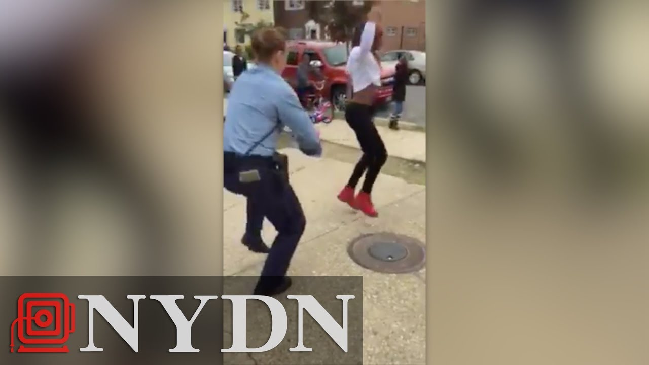 D.C. cop stops fight between teens with dance-off challenge - YouTube