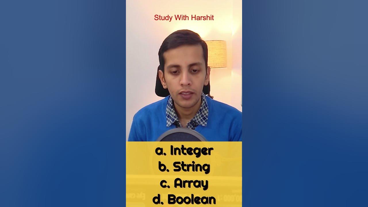 Part 10 | MCQ Series | Programming Principle & Algorithm | not a primitive data type - YouTube