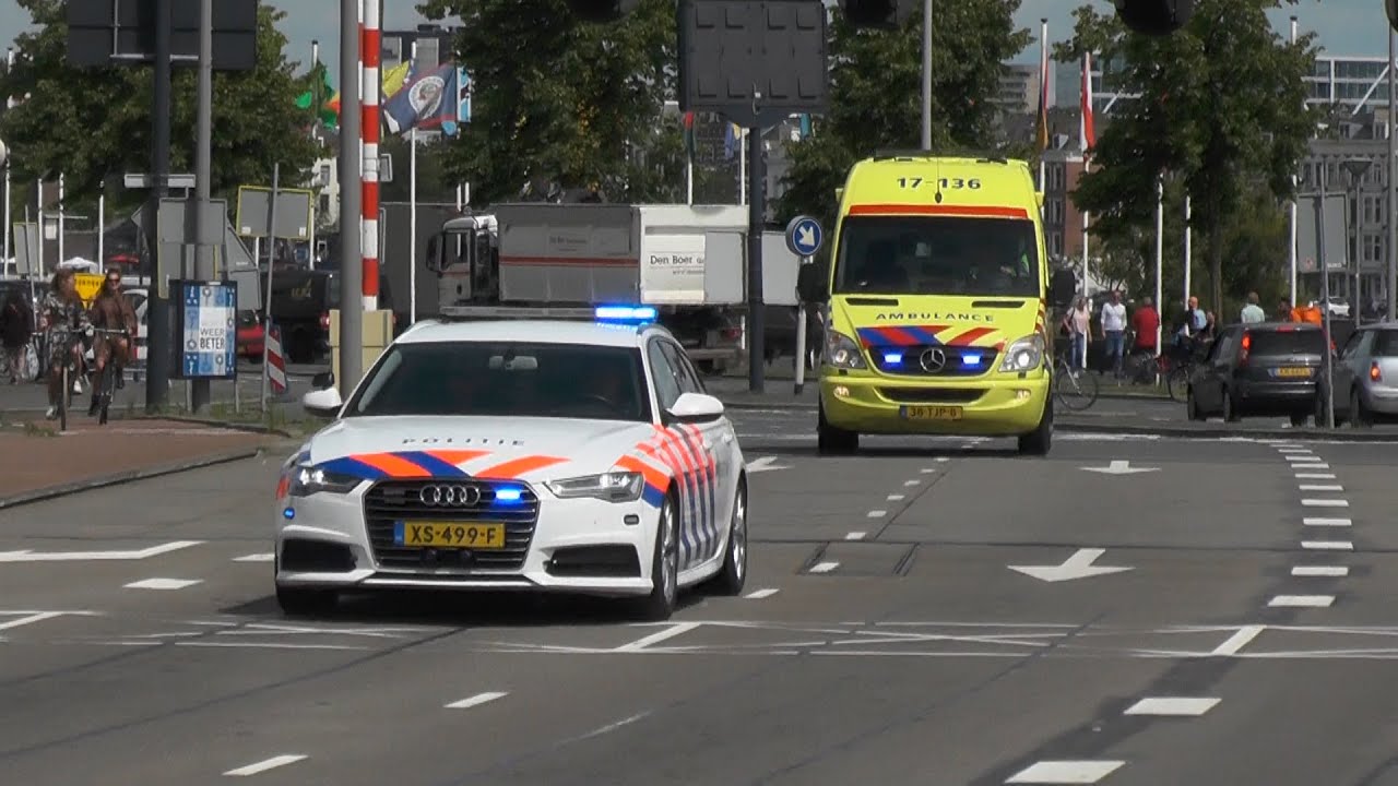 [Dubbel Spoedtransport] Politie begeleidt Ambulances naar EMC Rotterdam ...
