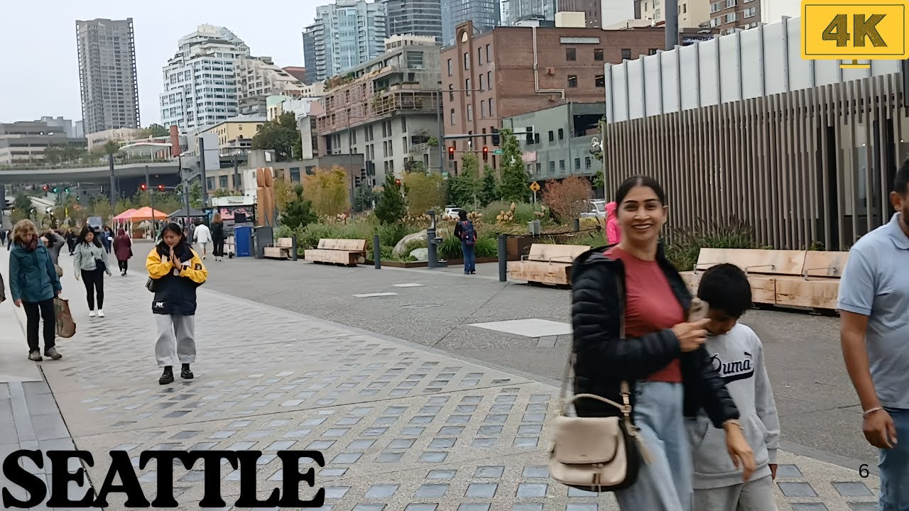 🍂Seattle's Magical Evening After Rainfall 🌧️🏙️ | Waterfront Park |4K ...