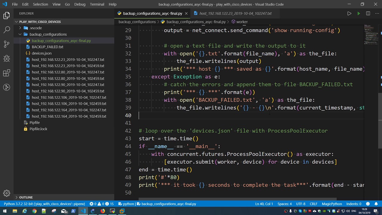 Using Python To Backup Cisco Devices Youtube