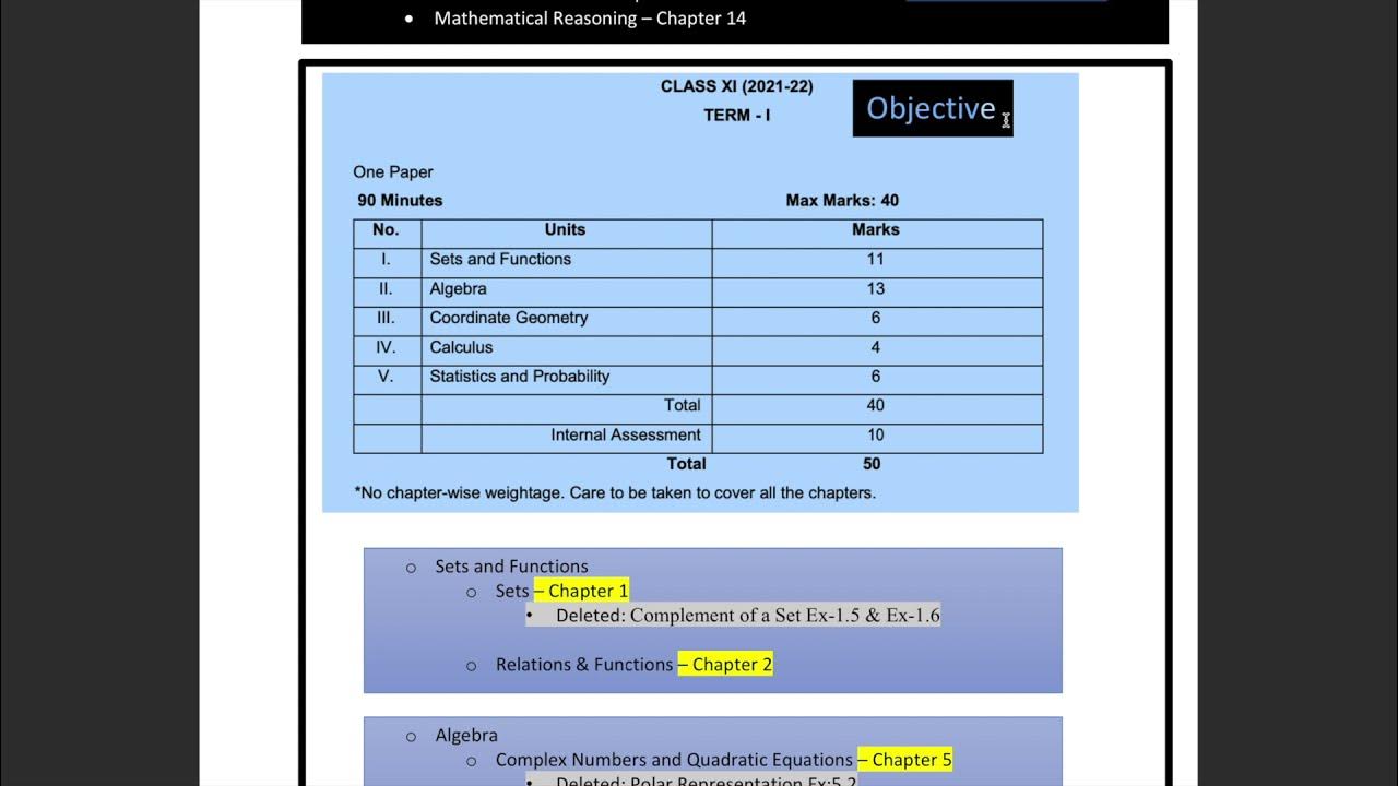 CBSE 2021-22 Term 1 and Term 2 Syllabus | CBSE CLASS 11th | New ...