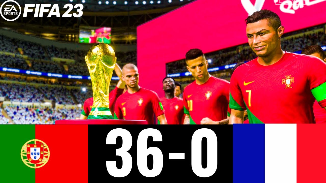 FIFA 23 - PORTUGAL 36-0 FRANCE | FIFA WORLDCUP FINAL | RONALDO VS ...