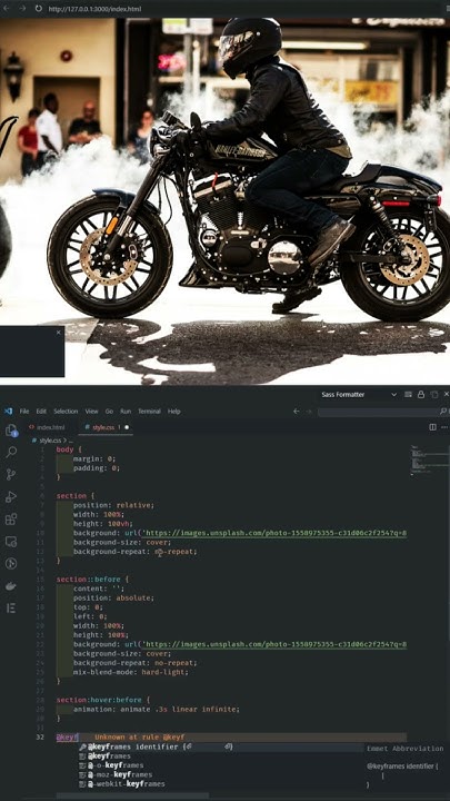 Make Background Glitch effects using #HTML & #CSS #shorts - YouTube
