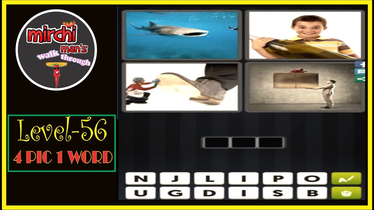 4 Pics 1 Word || Level 56 || Find 3 Foods || Walk Through || - YouTube