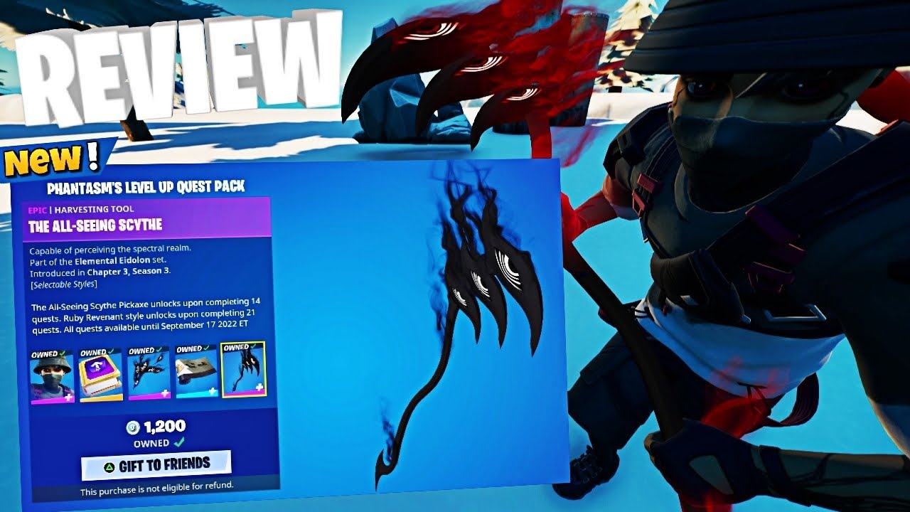 THE ALL-SEEING SCYTHE Fortnite Pickaxe Gameplay & Review! - YouTube