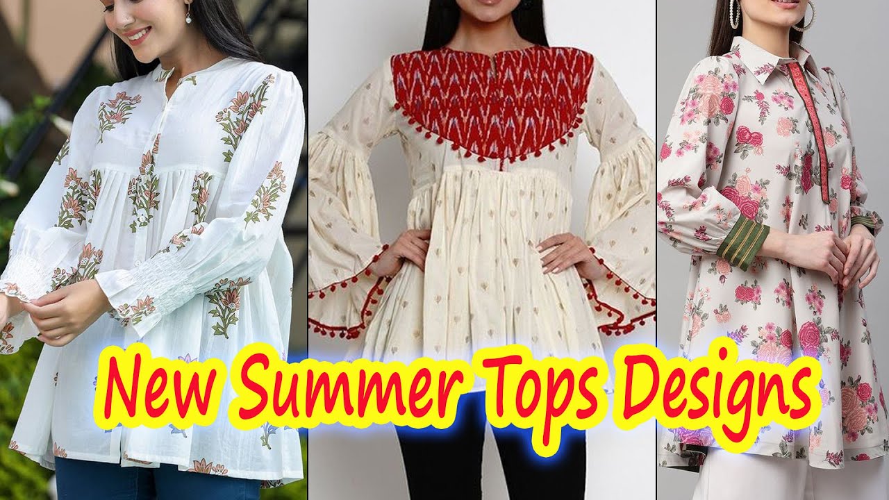 New Summer Tops Designs 2024/Trendy Cotton Top Design||Summer Tops ...