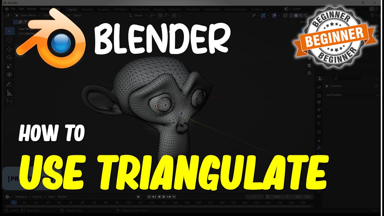 Blender How To Use Triangulate - YouTube