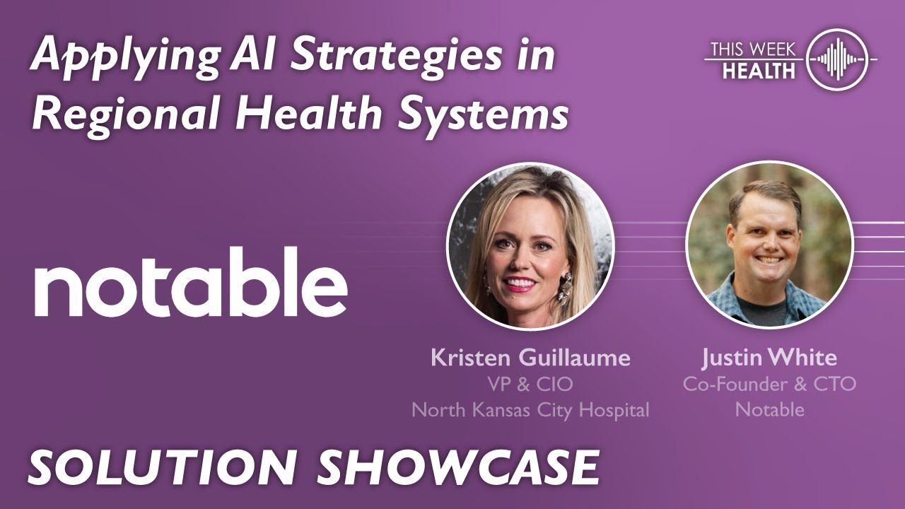 Solution Showcase: Applying AI Strategies in Regional Health Systems: A ...