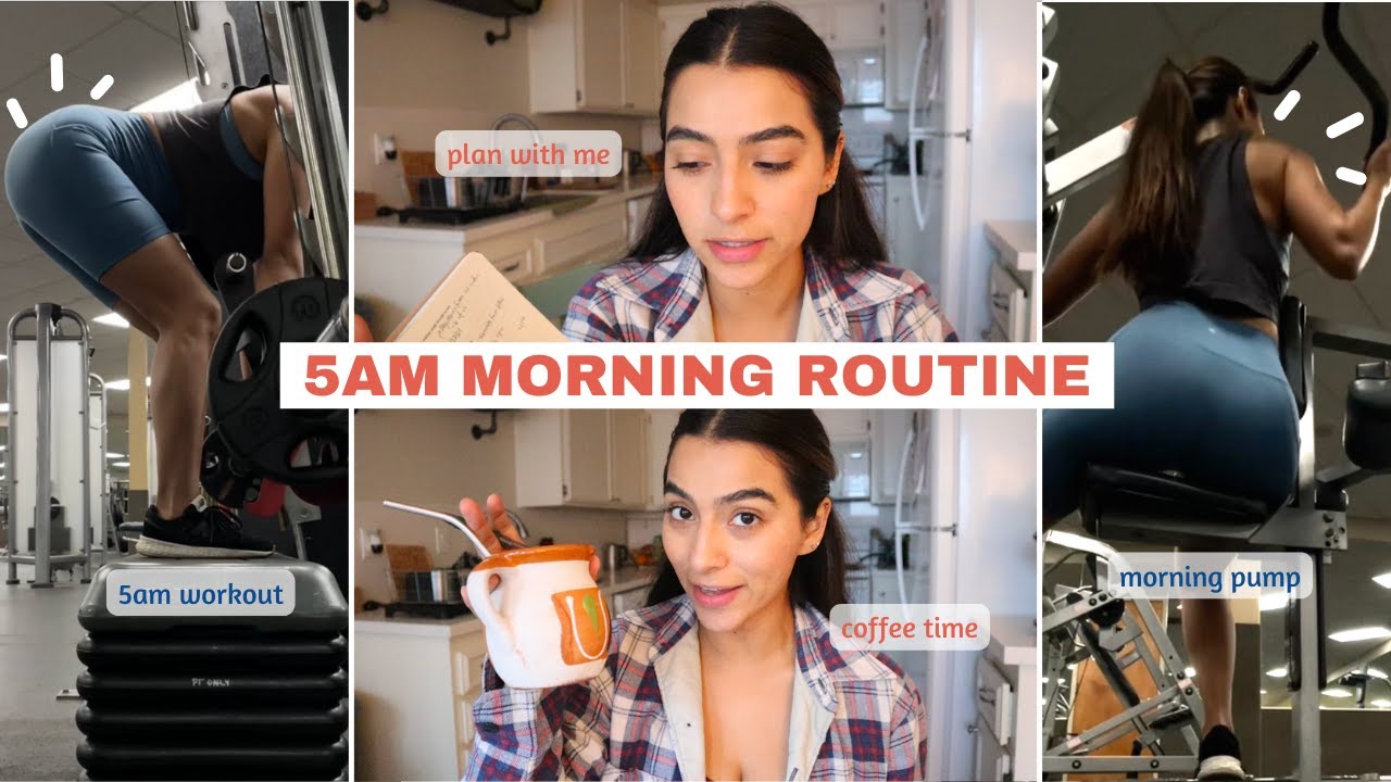 my 5am morning routine | 5am workout | how to wake up early - YouTube