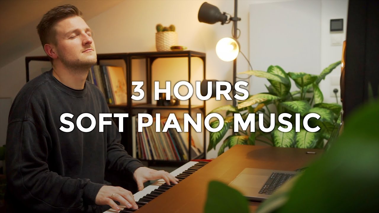 3 hours of soft piano music for study, relaxing, peaceful, calm piano ...