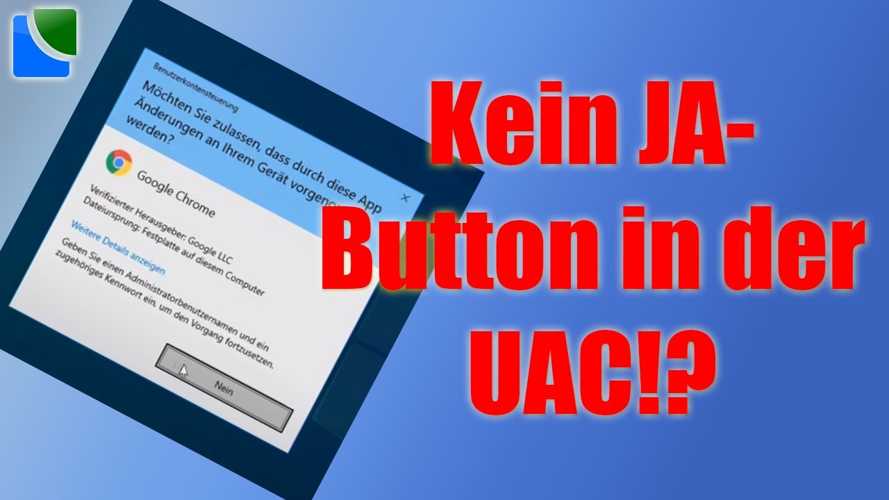 Kein Ja-Button in der Benutzerkontosteuerung in Windows 11 - YouTube
