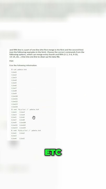 How to join multiple lines using sed? - YouTube