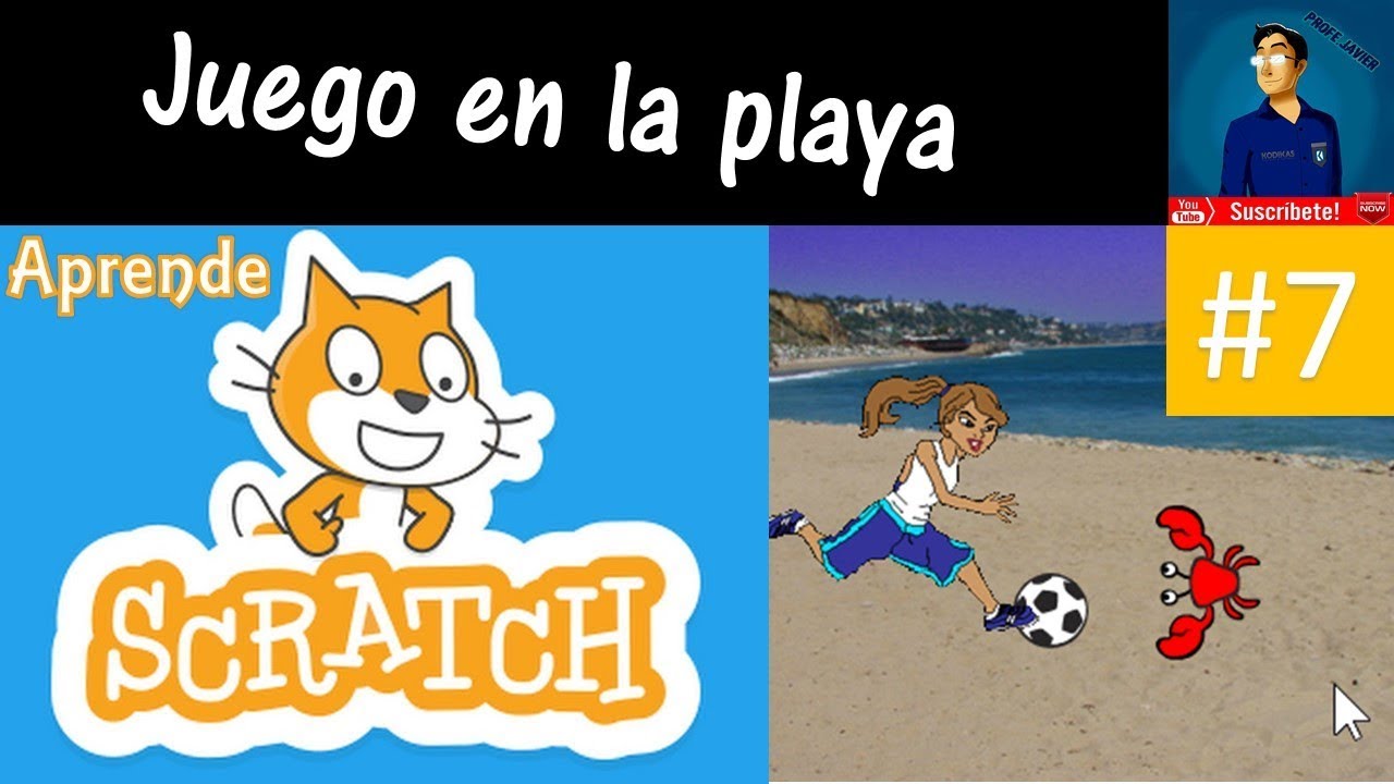 JUEGO DE PLAYA 1 | Curso de Scratch | Programacion para niños - YouTube
