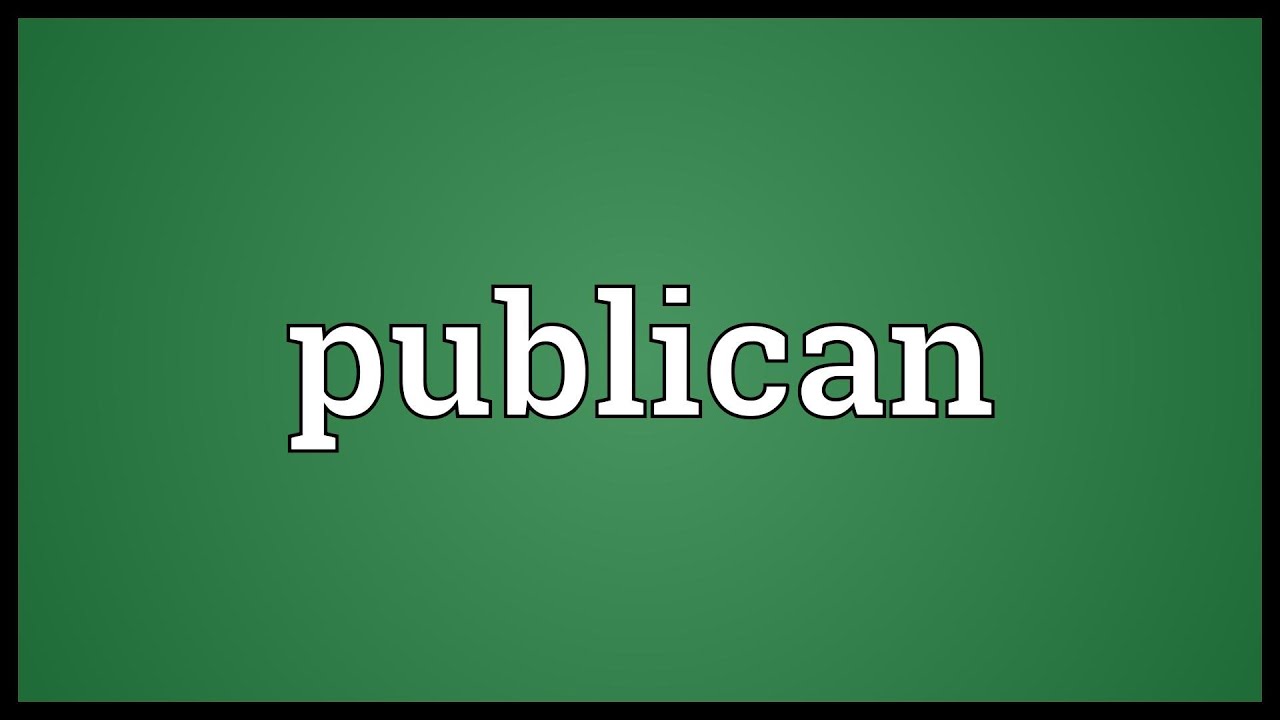 Publican Meaning - YouTube