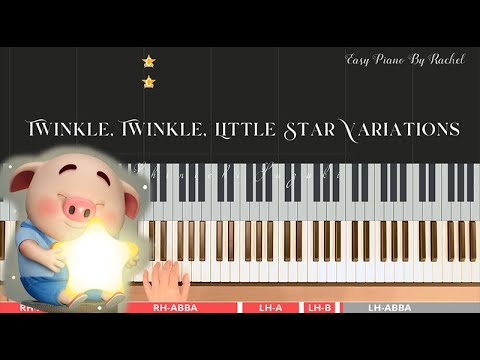 Twinkle Twinkle Little Star Variation A (Suzuki) Easy Piano Tutorial ...