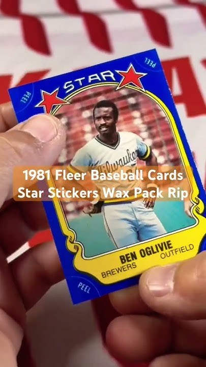 1981 Fleer Baseball Cards Baseball Star Stickers Wax Pack Rip Rare # 