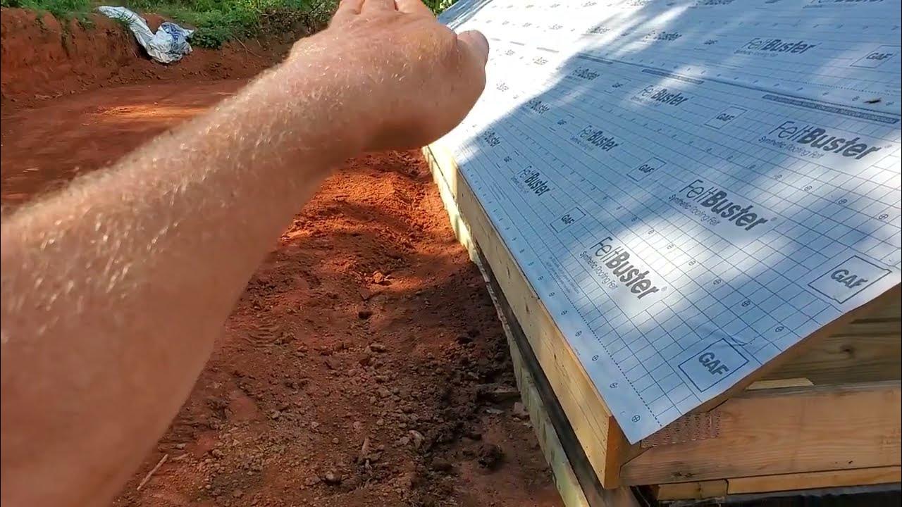 Earth Berm House 23 building construction Back filling dirt against Concrete wall - YouTube