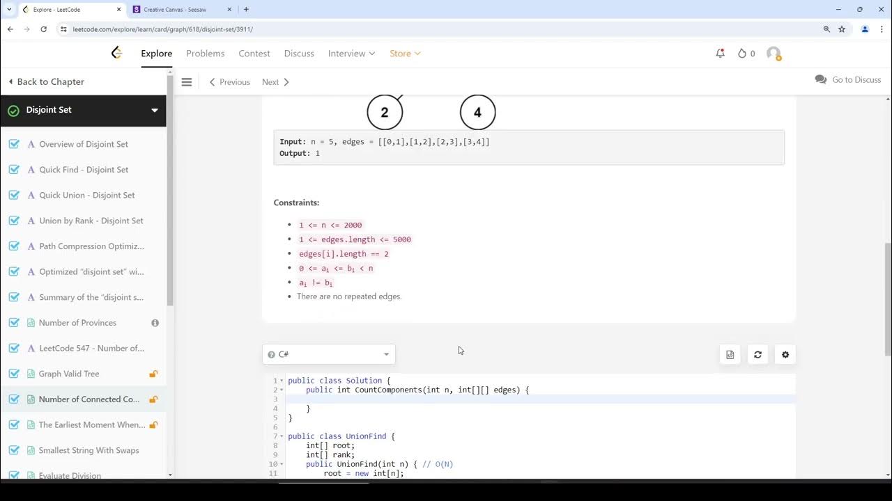 4 - Number of Connected Components in an Undirected Graph - Arabic ...