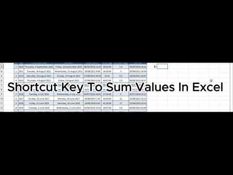 Shortcut Key To Sum in Excel l For Beginners l Easy Step - YouTube